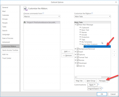 FAQ 000162 - How to create a custom ribbon button in Outlook 2016 ...